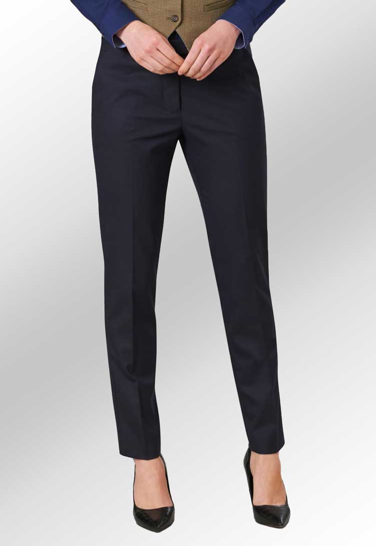 Brook Taverner Paris Slim Fit Trousers Navy Or Charcoal The Work