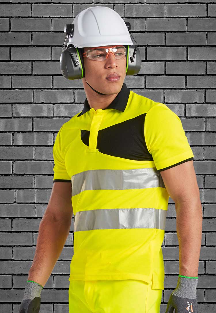 PW2 Hi-Vis Cotton Comfort Polo Shirt S/S PW212 - The Work Uniform Company