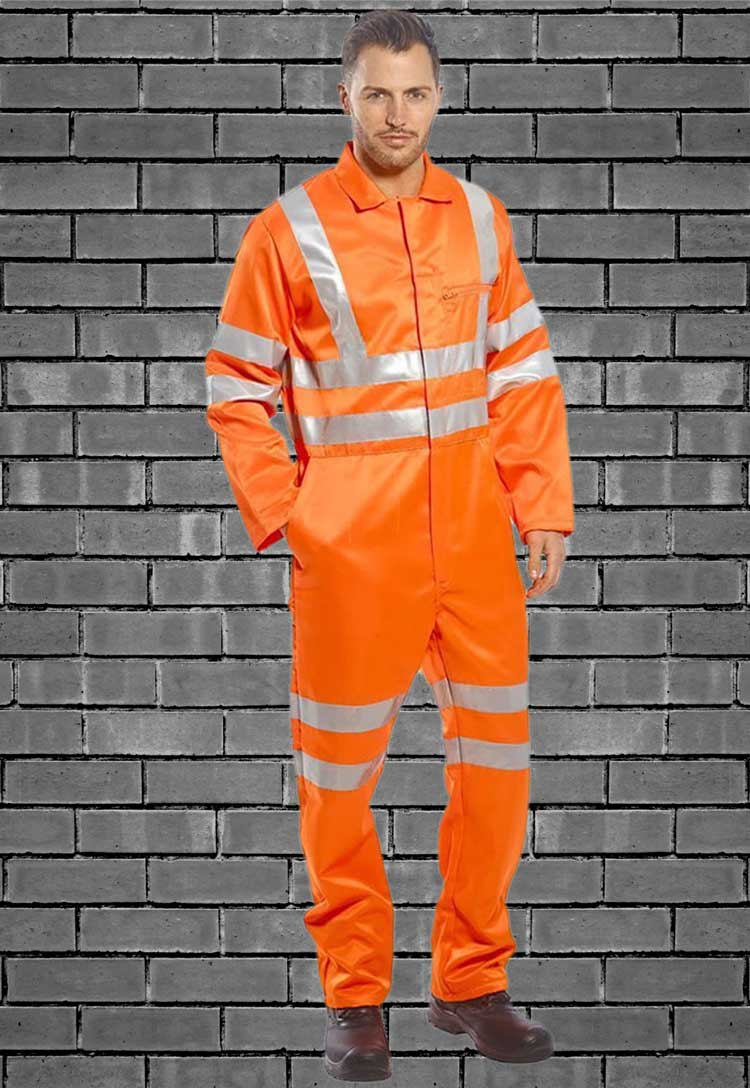 Hi Vis Poly Cotton Coverall RIS RT42 – The Work Uniform Company