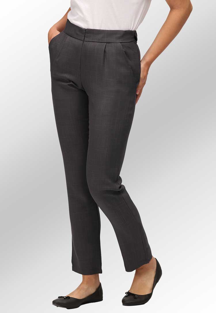 Ila Slim Leg Salon Trousers in Black & Grey – The Work Uniform Company